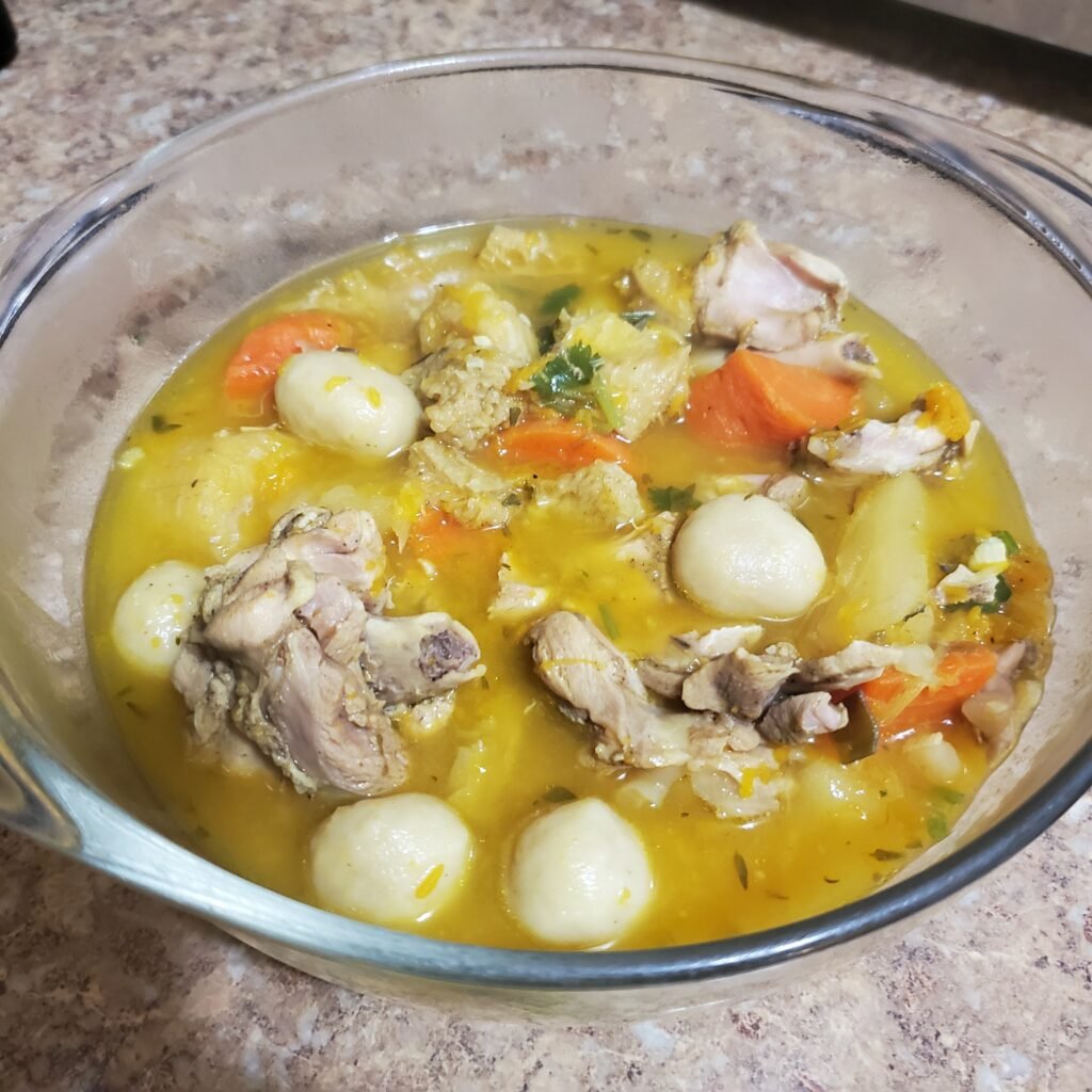 Chicken Soup with Dumplings Caribbean Style | quicknhealthymeals